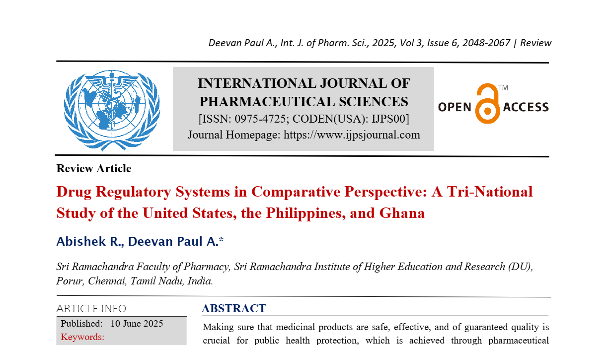 Drug Regulatory Systems in Comparative Perspective: A Tri-National ...