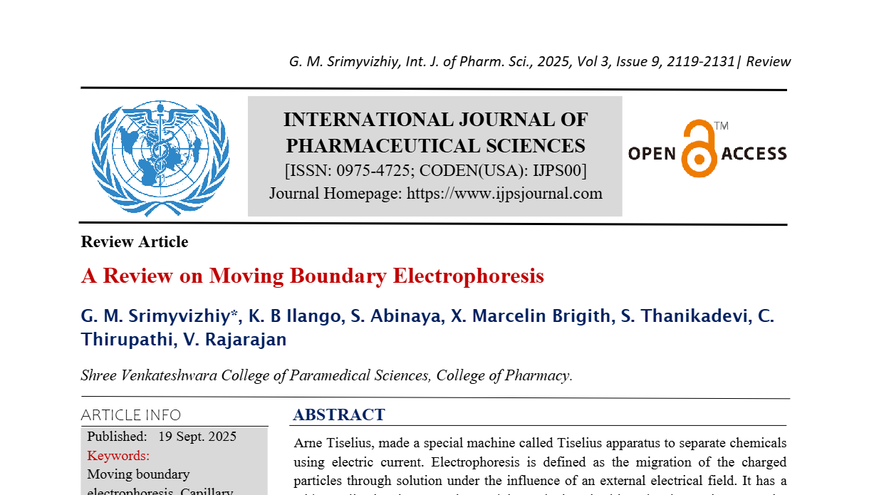 A Review on Moving Boundary Electrophoresis
