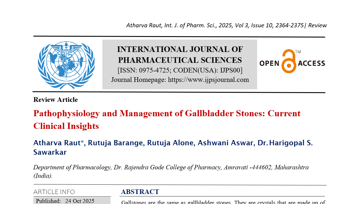 Pathophysiology and Management of Gallbladder Stones: Current Clinical ...