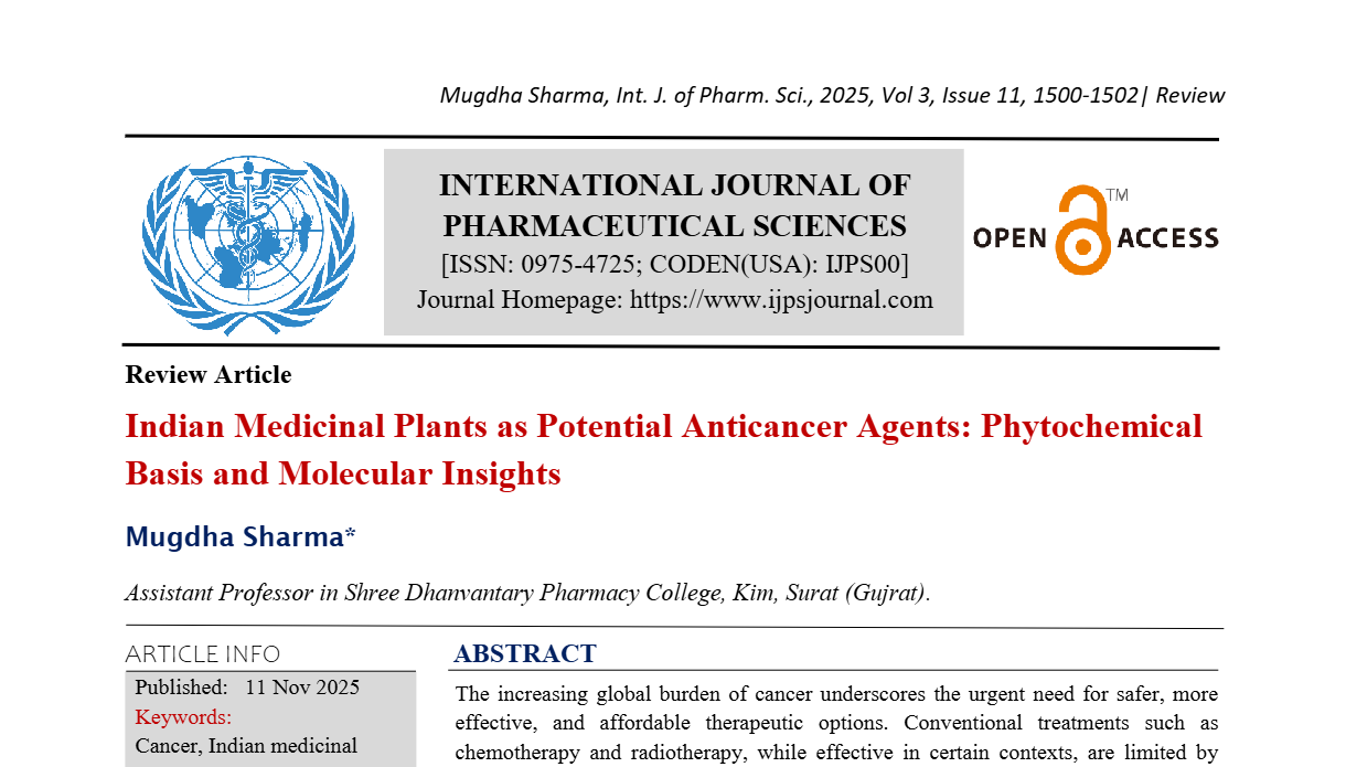 Indian Medicinal Plants as Potential Anticancer Agents: Phytochemical ...