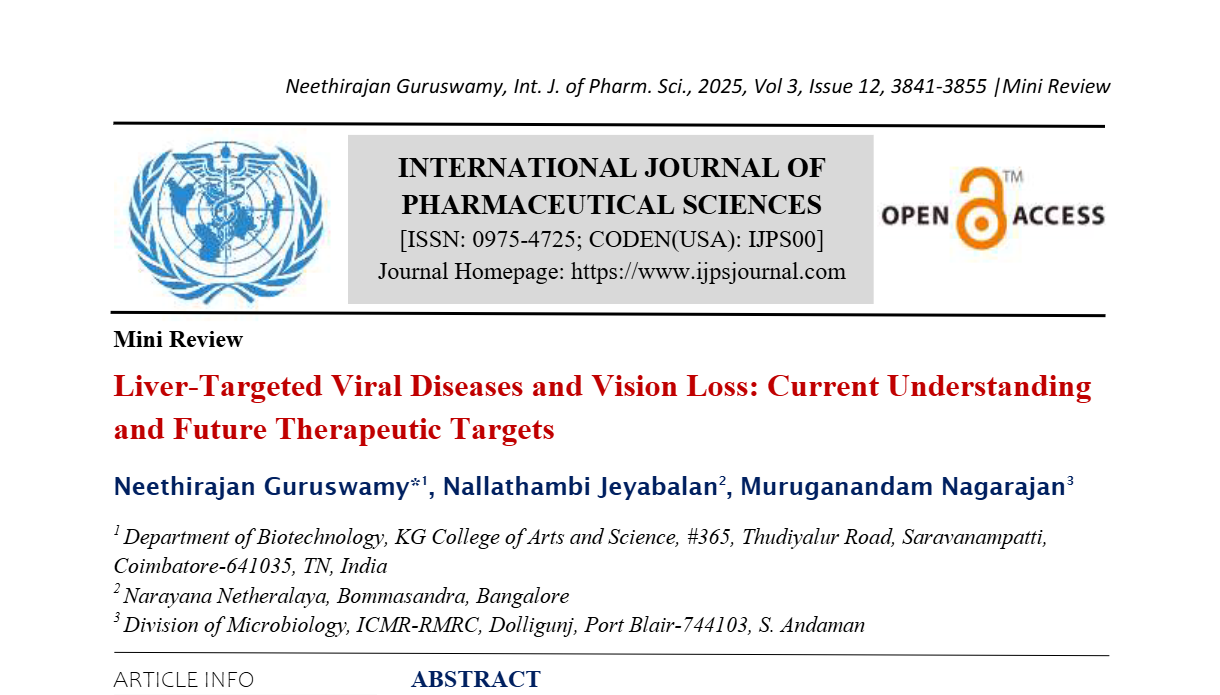 Liver-Targeted Viral Diseases and Vision Loss: Current Understanding ...