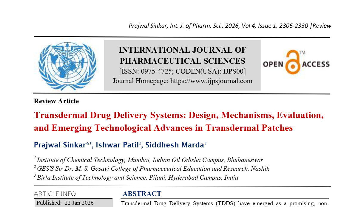 Transdermal Drug Delivery Systems: Design, Mechanisms, Evaluation, and ...