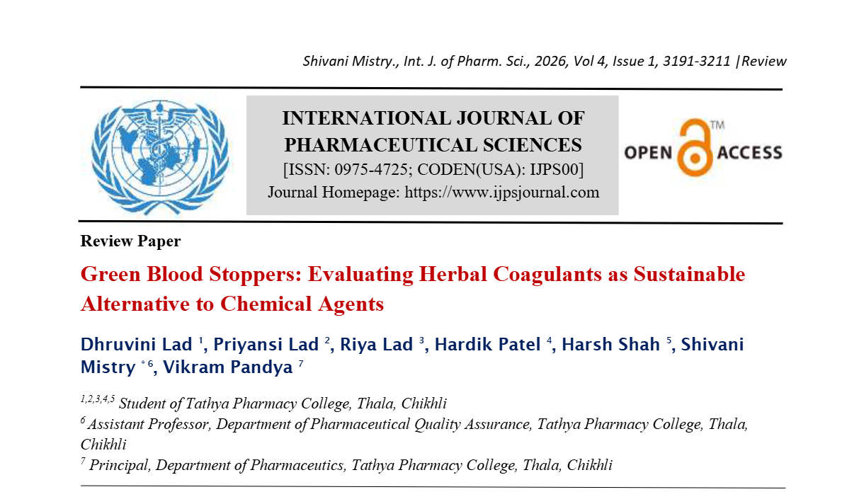 Green Blood Stoppers : Evaluating Herbal Coagulants As Sustainable ...