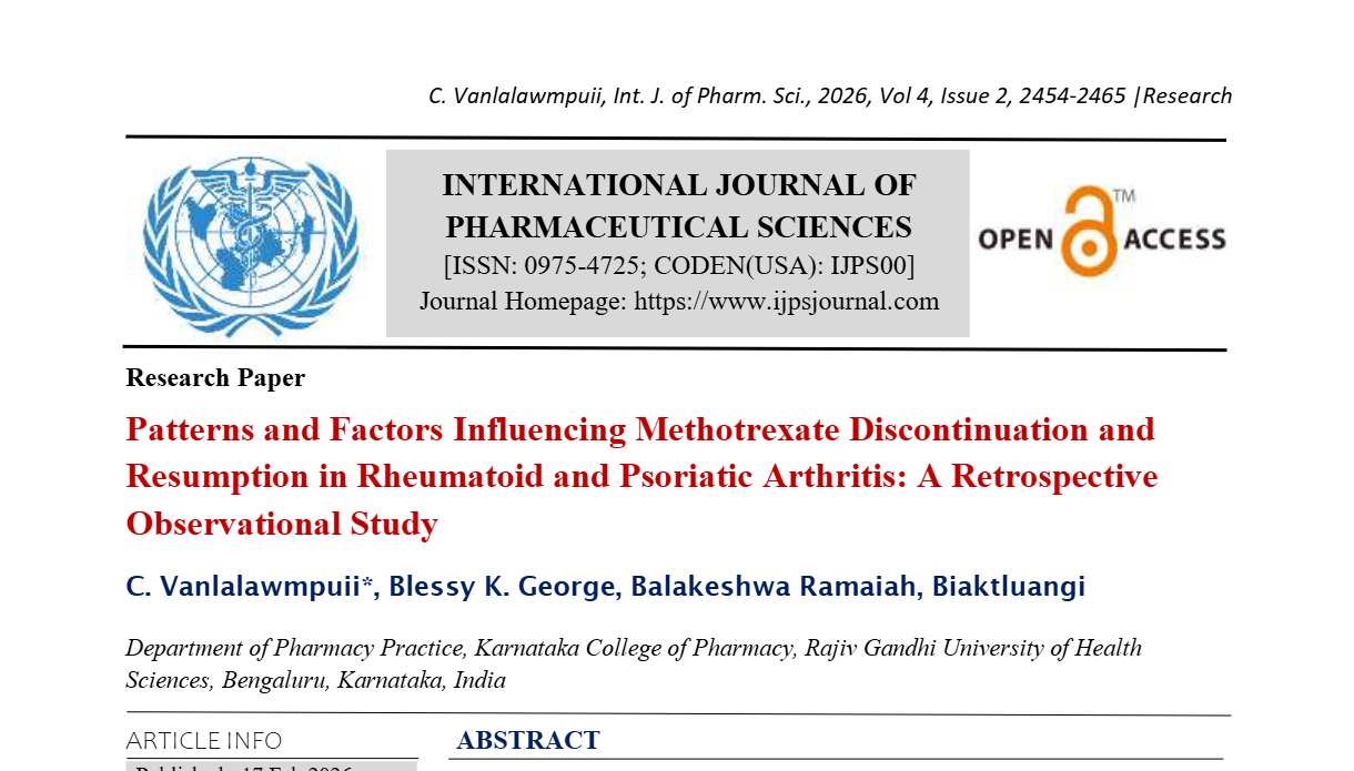 Patterns and Factors Influencing Methotrexate Discontinuation and ...