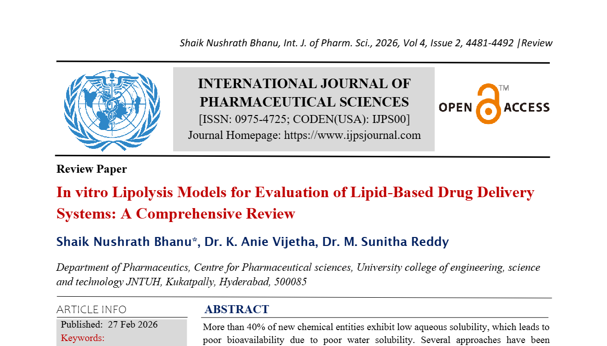 In vitro Lipolysis Models for Evaluation of Lipid-Based Drug Delivery ...